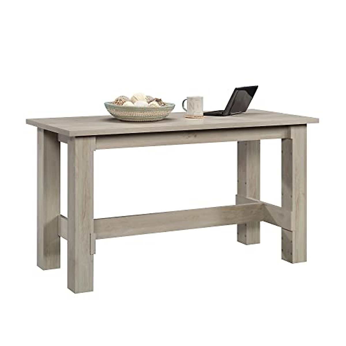 Sauder Boone Mountain Kitchen/Dining Room Table, Chalked Chestnut Finish