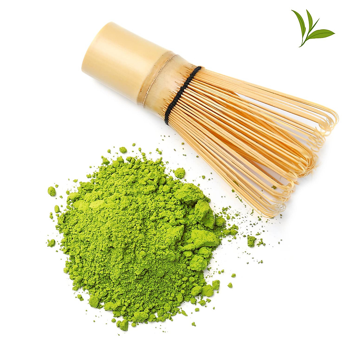 KAISHANE Japanese Matcha Whisk Set Matcha Tea Ceremony Set of 4 Including 100 Prong Matcha Whisk, Traditional Scoop, Tea Spoon and Ceramic Matcha Bowls