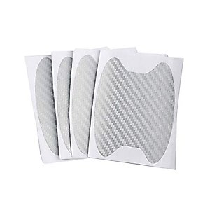 4Pcs Car Handle Anti Scratch Stickers, KIMISS Carbon Fiber Door Universal Handles Protector Stickers Auto Door Handle Film Stickers Door Handle Protective Film (e)