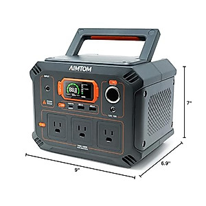 Portable Power Station Rebel400, 3x 440W (800W Surge) AC Outlets, 4-Mode LED, USB, DC, Type-C, 296Wh Lithium Battery Solar Generator (Solar Panel Optional) for Camping, Power Outage, Home Backup