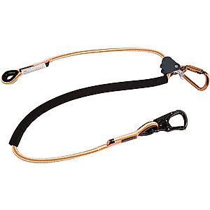 ProClimb Arborist Positioning Lanyard by Pelican Rope - 1/2 in x 10 ft Polyester Rope with Aluminum Snap Hook - Adjustable, High Visibility, ANSI/OSHA Certified for Work Positioning and Tree Climbing