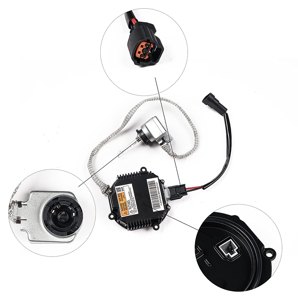 28474-89904 Xenon HID Headlight Ballast Control Unit W/D2S Bulb & Igniter Module Compatible with Infiniti EX35 FX35 G35 JX35 M35 Nissan 350Z Altima Murano Rogue, Replaces 2847489907 28474-8991A