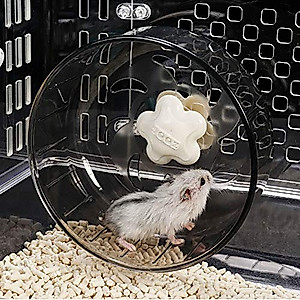 GOLDEAL 5.1 Inches Small Silent Hamster Wheel, Hamster Toys for Hamster Cage, Super Mute Spinner Exercise Running Wheel for Small Hamsters, Gerbils, or Mice…