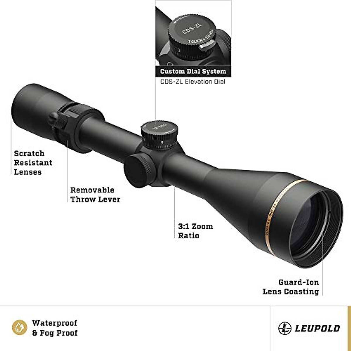 Leupold VX-3HD 3.5-10x50 (1 inch) CDS-ZL Duplex Reticle Riflescope