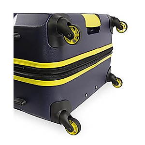 Nautica Lightview 3pc Hardside Luggage Set, Navy/Yellow