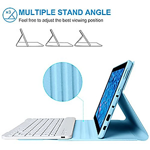 Keyboard Case for All-New Kindle Fire HD 10 and Fire HD 10 Plus Tablet (Only Compatible with 11th Generation 2021 Release)Slim Lightweight Protective Cover with Detachable Bluetooth Keyboard(Blue)