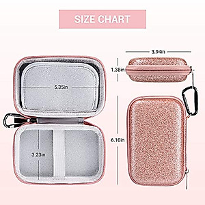 ULAK MP3 MP4 Player Case Bag Compatible with iPod Touch 7th/6th/5th Generation/Soulcker/Sandisk MP3 Player/G.G.Martinsen/Sony NW-A45 Fit for Earphones, USB Cable, Memory Cards, Glitter