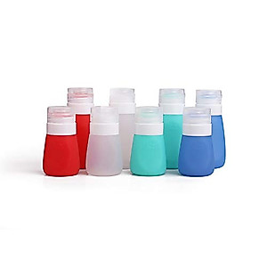 YINGGG Squeeze Portable Salad Dressing Container to Go Bottles Sauce Leakproof Condiment Storage Bottle, Dressing to Go for Lunch set of 4 (37ML)