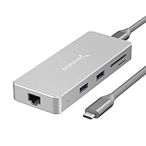SABRENT USB C Hub,9 in 1 to HDMI 2.0 4K 30Hz Adapter with 1 Gbps RJ45 Ethernet,Pd Type C Pass Through Charging Port, SD/MicroSD, 2 USB 3.1 Ports, Laptop Docking Station MacBook(HB-UHPN)