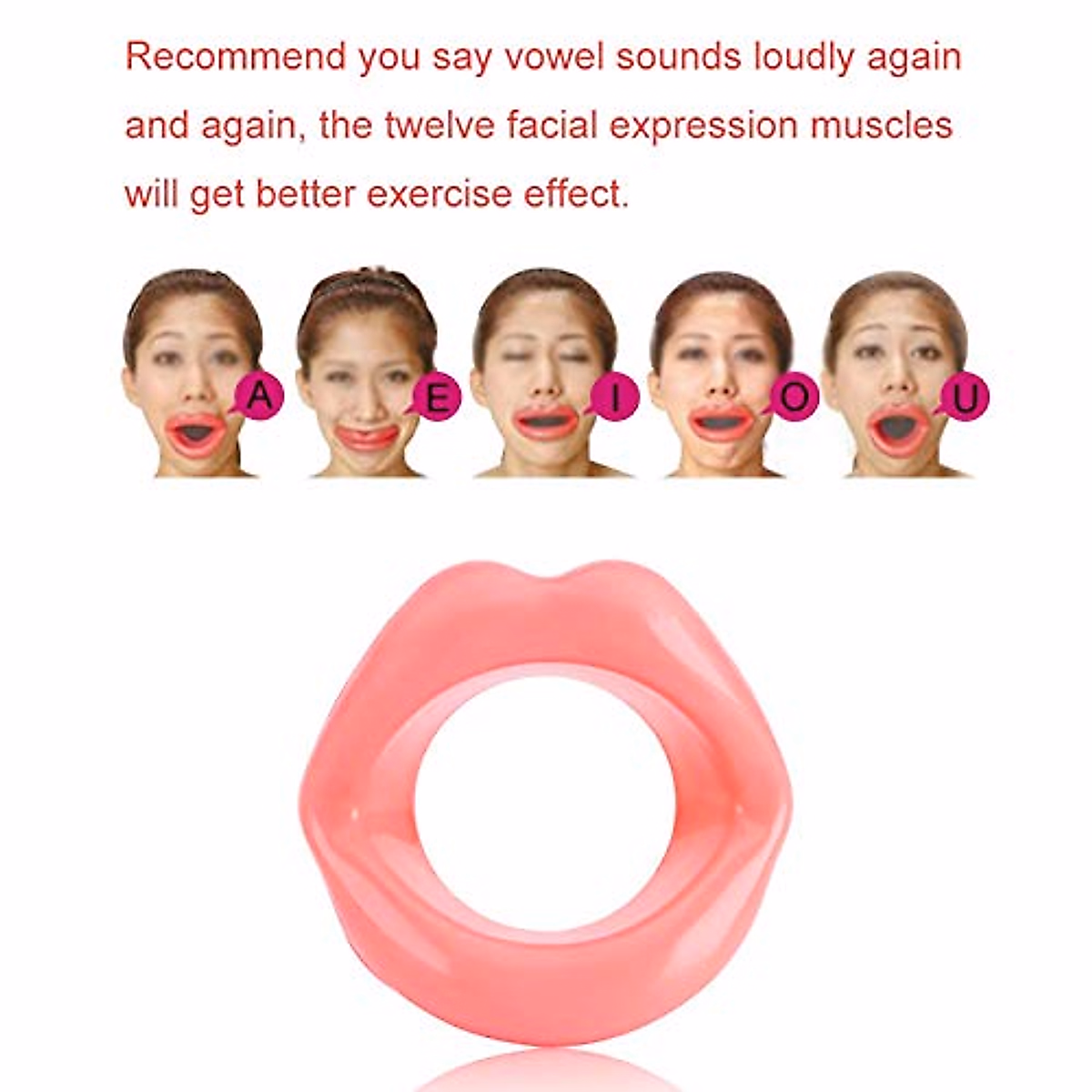 Silicone Face Slimmer Mouth Tightener Rubber Anti-wrinkle Anti-aging Mouth Muscle Tightener Face Exercise Lips Trainer Face-lift Beauty Tool, Face Exerciser, Facial Yoga for Skin Tighten Firm