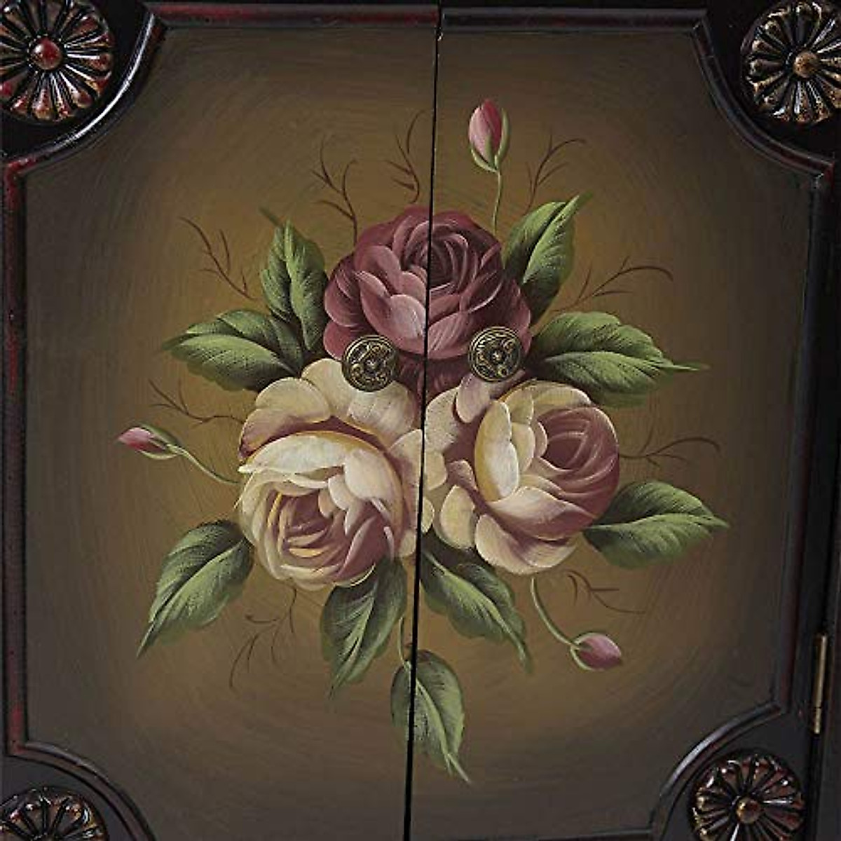 Nearly Natural French Vintage Style Floor Cabinet, 31.25" x 11.75" x 28", Brown