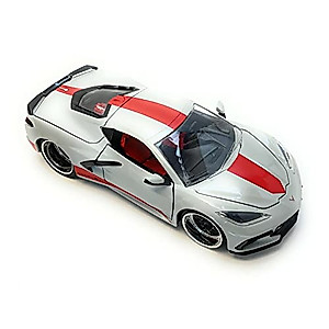 Jada 1:24 Bigtime Muscle 2020 Gray Chevrolet Corvette Stingray C8 Model 33045