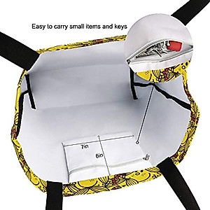 ALAZA Mr. Men and Little Miss Canvas Tote Bag for Women Travel Work Shopping Grocery Top Handle Purses Large Totes Reusable Handbags Cotton Shoulder Bags