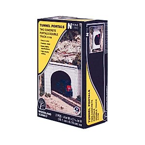 Woodland Scenics Concrete N Scale Tunnel Portals
