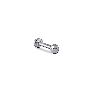 316L Surgical Steel Labret Style Nose Stud Internally Threaded Screw Post 9/32" 2.5mm Ball 16G