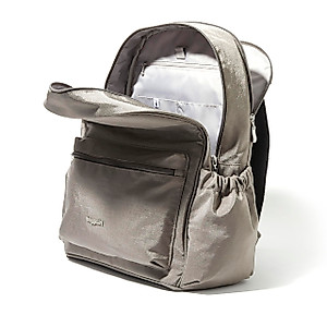 Baggallini On The Go Laptop Backpack Sterling Shimmer One Size