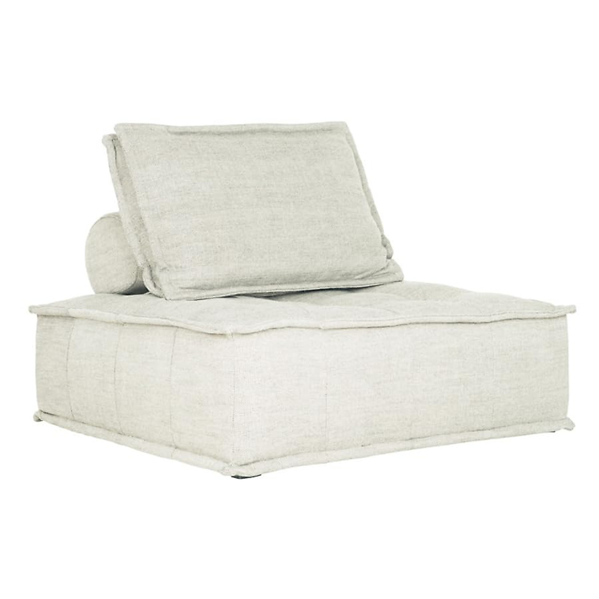 ESRADA Lazy Couch Modern Comfy Floor Corner Leisure Sofa with Lumbar Pillow Armless Accent Chair, Single Sofa Sofas for Living Room A-105cm