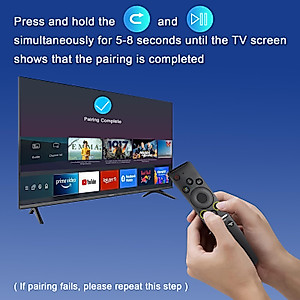LAZTZQ Voice Remote Compatible for Samsung Smart TV QLED UHD Frame Curved Solar,with Netflix, Prime Video Button