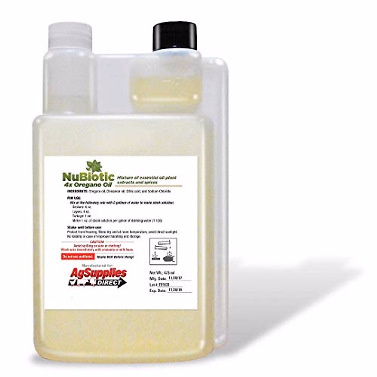 Nubiotic 4X Concentrate Oregano Oil for Chickens & Turkeys - 32 OZ