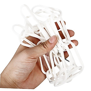 BUGUUYO 4pcs Clothes Hanging Chain Hangers Clothes Rack Clothes Hanger Connector Coat Hanging Chain Clothing Line Chain Link Cloth Plastic Chain for Clothes Hanger Indoor Clothesline White