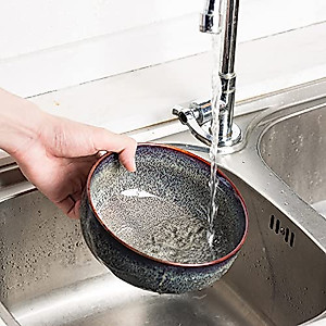 KYBSCZ Serving Bowls - 36 Ounce Bowls Set - Ceramic Bowl Set of 2-7 inch Salad Bowls - Soup Bowls - Cereal Bowls for Kitchen