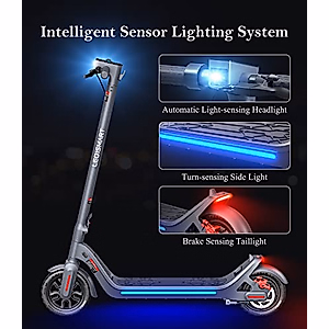 LEQISMART Electric Scooter for Adults with 9" Solid Tires & 350W Motor,Dual Brakes, Foldable Electric Scooter, Max 28Miles Range &Up to15.5MPH