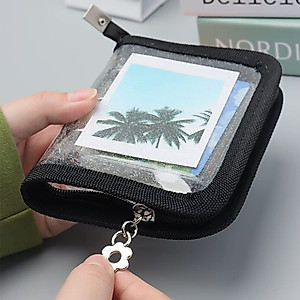 Mini Budget Binder with Cash Envelopes Set Black 3-Ring Zipper Binder Folders, 80 Sheets 3 Hole Dot Paper Refills and 12pcs Clear Mini Biner Pockets for Planner Budgeting System