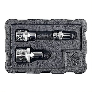 KAIFNT K301 Square Drive Magnetic Bit Holder Socket Adapters, 3-Piece