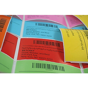 BETCKEY - 4" x 2" Barcode Shipping & Multipurpose Labels Compatible with Zebra & Rollo Label Printer,Premium Adhesive & Perforated[Green, 6 Rolls, 4500 Labels]