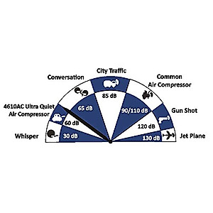 California Air Tools CAT-4610AC Ultra Quiet & Oil-Free 1.0 hp 4.6 gallon Aluminum Twin Tank Electric Portable Air Compressor, Silver