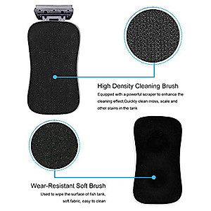 SWETOR Fish Tank Magnetic Glass Cleaner,Aquarium Glass Cleaner Magnet,Fish Tank Cleaning Tools with Scraper.(Large)