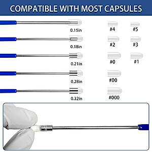 ZIGMEEY 15 Piece Capsule Filling Machine Kit for Pill Filler - All Sizes 000 00 0 1 2 3 4 5, Micro Lab Spoons, Herb Powder Tamper Tool, Spatula Scoop, Versatile for Medication & Supplements