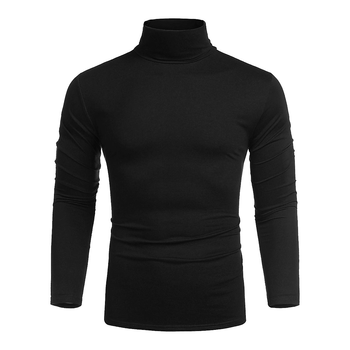 COOFANDY Men's Casual Slim Fit Turtleneck T Shirts Lightweight Basic Cotton Pullovers