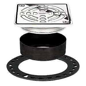 Schluter Kerdi-Drain Grate Kit, 4" Chrome