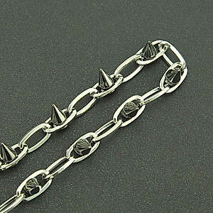 PINKPIN Heavy Rivet Biker Keychain Skull Punk Trouser Wallet Chain Hip Hop Jeans Chains Pants Chain For Men Women