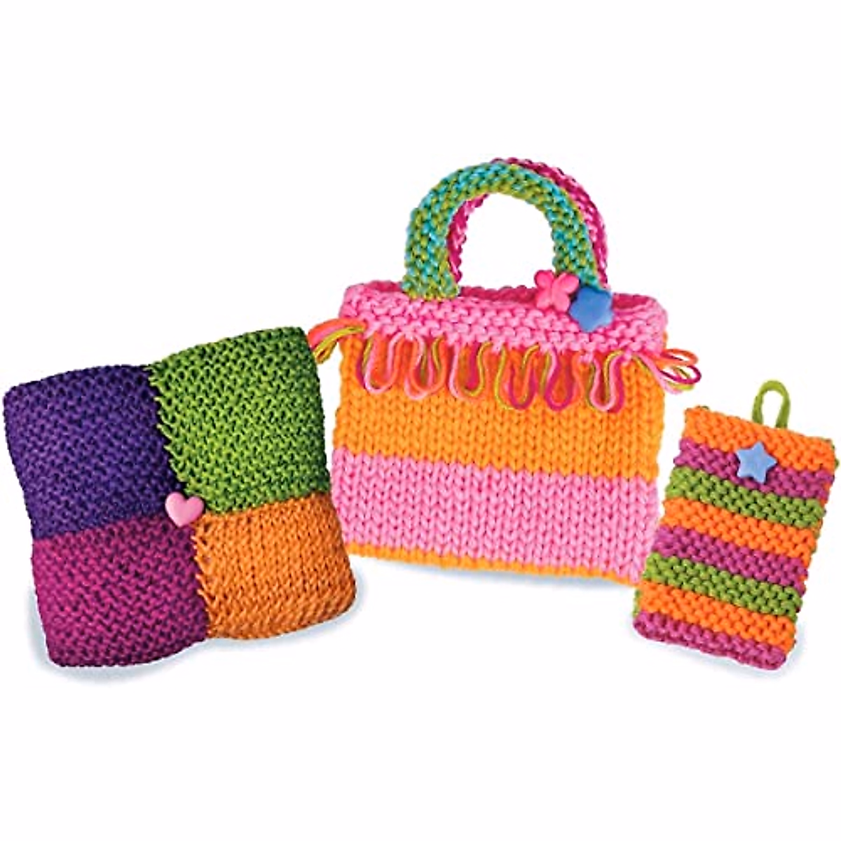 4M Easy-to-do Knitting Art Kit (3593), white pink