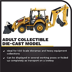 1:50 Caterpillar 420F2 IT Backhoe Loader - High Line Series by Diecast Masters - 85233 (Comes with Auger, Material Arm, Pallet Fork, and H70 Hammer attachments)