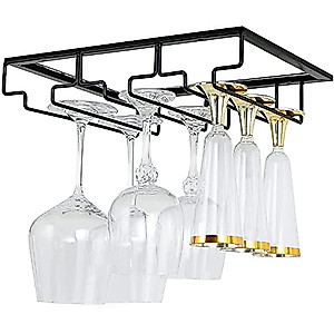 Household Wine Glass Rack, Wine Cabinet Goblet Rack, Wine Glass Rack, Wine Rack Hanging Rack (3 Rows 1 Pack)