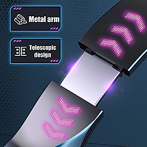 5.2 Bluetooth Headphones Over-Ear, Wireless Gaming Headset, Luminous Dual Mode Headphones, Lightweight Head-Mounted Wireless Headphones with HiFi Stereo, LED Light, Cool Stuff (Black)