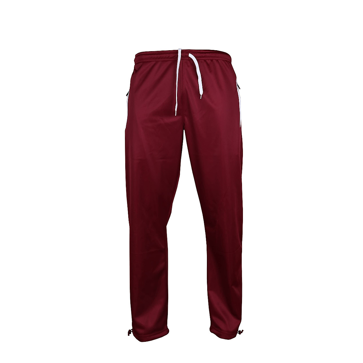 Men Classic Full Zip Track Jacket and Jogging Track Pant Active Wear Sports Tracksuit Set (Burgandy, S)