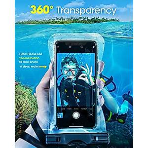 Universal Waterproof Case, 2 Pack, IPX8 Clear Waterproof Phone Pouch, Waterproof Phone Case Phone Dry Bag Compatible with iPhone 13 Pro Max/12 Pro/8/7, Galaxy S22 ultra/S20, Google Pixel 6 up to 7.0"