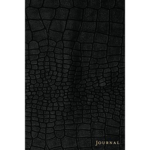 Journal: 120 Blank Lined Pages, 6x9 College Ruled Notebooks and Journals, Black Crocodile leather style paperback | Designer Journal, Diary, Notebook ... and Elegant Designer Notebooks and Journals)