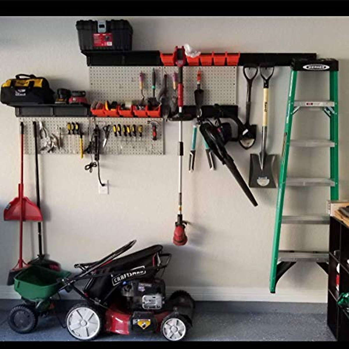 Ultrawall Pegboard Wall Organizer, 48X 36 inch Garage Storage Pegboard with Hooks Storage Bins Tool Board Panel Tool Organizer