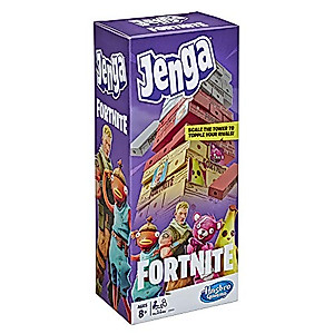Hasbro Gaming Jenga: Fortnite Edition Game, Wooden Block Stacking Tower Game for Fortnite Fans, Ages 8 & Up