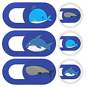 OSALADI Camera Slide Computer Stickers Computer Stickers Computer Stickers 6Pcs Marine Animal Pattern Adhesive Webcam Cover Tablet Phone Computer Camera Cover Pc Camera Pc Camera