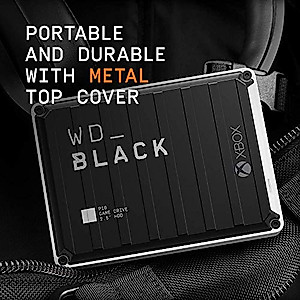 WD_BLACK 5TB P10 Game Drive for Xbox - 1-Month Xbox Game Pass, Portable External Hard Drive for On-The-Go Access To Your Xbox Game library - WDBA5G0050BBK-WESN
