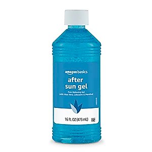 Amazon Basics After Sun Gel with Aloe Vera, Lidocaine and Menthol, 16 Fl Oz (Pack of 1) (Previously Solimo)