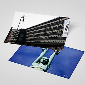 Dear Mapper latvia Vintage Landscape Postcards Pack 20pc/Set Postcards from Around the World Greeting Cards for Business World Travel Postcard for Mailing Decor Gift