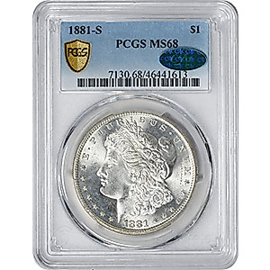 1881 S Morgan Dollar, CAC Verified PCGS MS68