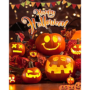 Halloween Pumpkin Carving Tools Kit: Professional Heavy Duty Pumpkin Carving Tools Set Kids Adult Jack O Lantern Pumpkin Carving Kit with Stencils, Halloween Pumpkin Decorating Carver Kit Party Favors